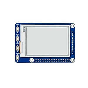 waveshare 2.7inch E-Ink Display HAT Compatible with Raspberry Pi 4B/3B+/3B/2B/B+/A+/Zero/Zero W/WH/Zero 2W Series Boards 264x176 Resolution SPI Interface