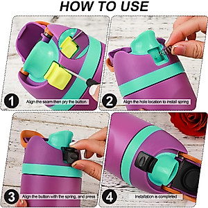 MIHAGUTY Replacement Button Compatible with Owala FreeSip 24oz 32oz, 2Pcs Water Bottle Lid Mouth Push Switch Top Cap Seal Stopper Replacement Parts for Owala 19/24/32/40oz Accessories