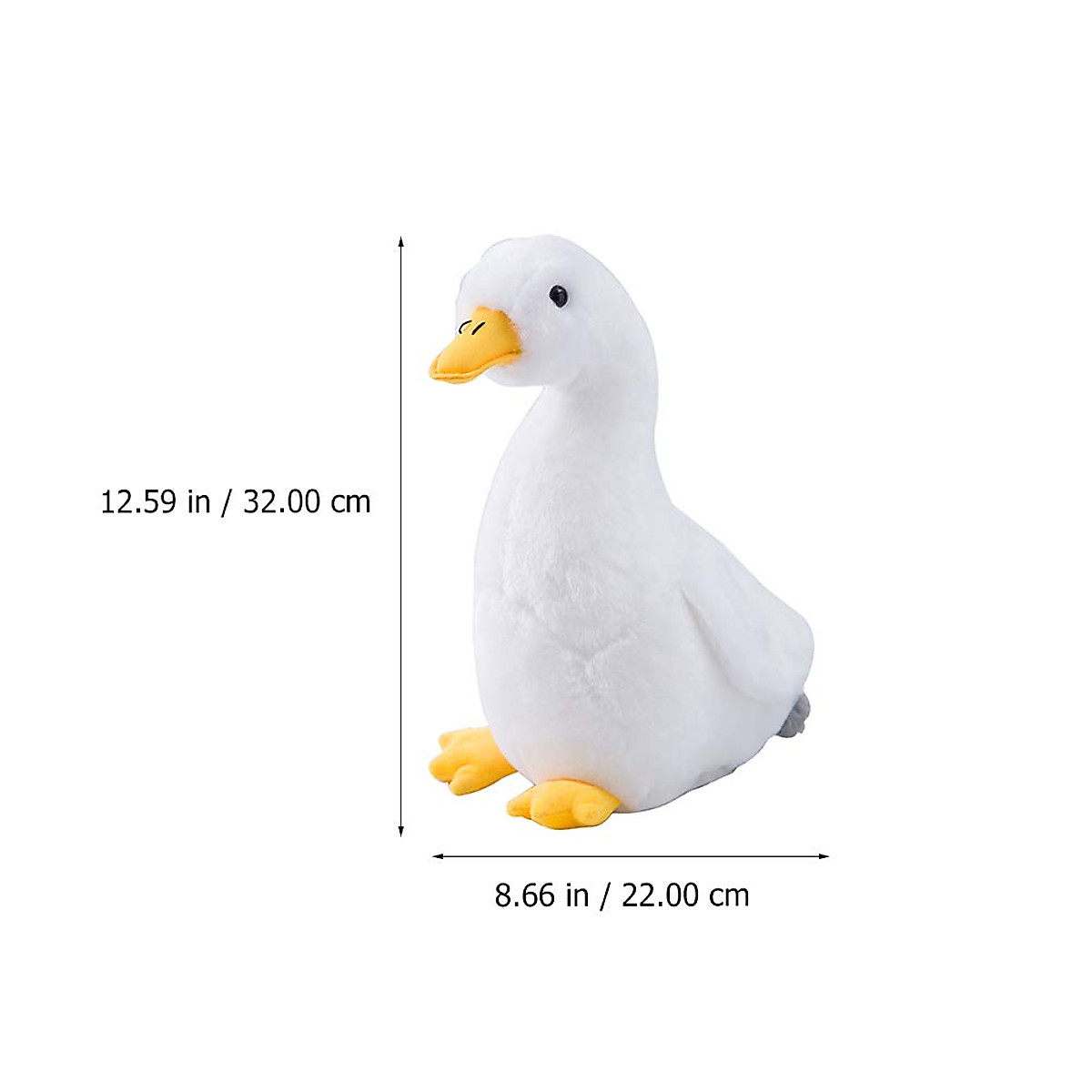 LUOZZY Plush Duck Stuffed Animal Toys for Kids Lovely Duck Doll Soft Animal Doll for Home Nursery Room (32cm White)