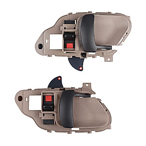 JDMON Interior Door Handles Replacement for Chevy GMC C1500 C2500 C3500 K1500 K2500 Tahoe 1995-2000 Left Driver & Right Passenger Inside Inner Door Handle Set Replacement for 15708044 15708043 Tan