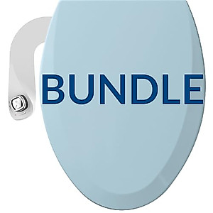 Bio Bidet by Bemis 500EC Toilet Seat with Perfect Fit, Fresh Water Spray, Non-Electric, Easy to Install Bidet, ROUND, Dresden Blue