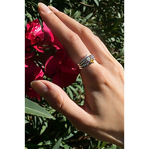 GLAMCARAT Sterling silver Personalized 3 Stone mothers ring Women engraved Name Rings for mom, birthstone ring for her family jewelry Promise Ring