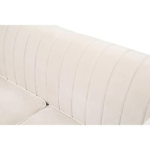 Glory Furniture Delray Sofa, Ivory. Living Room Furniture, 3 Seater