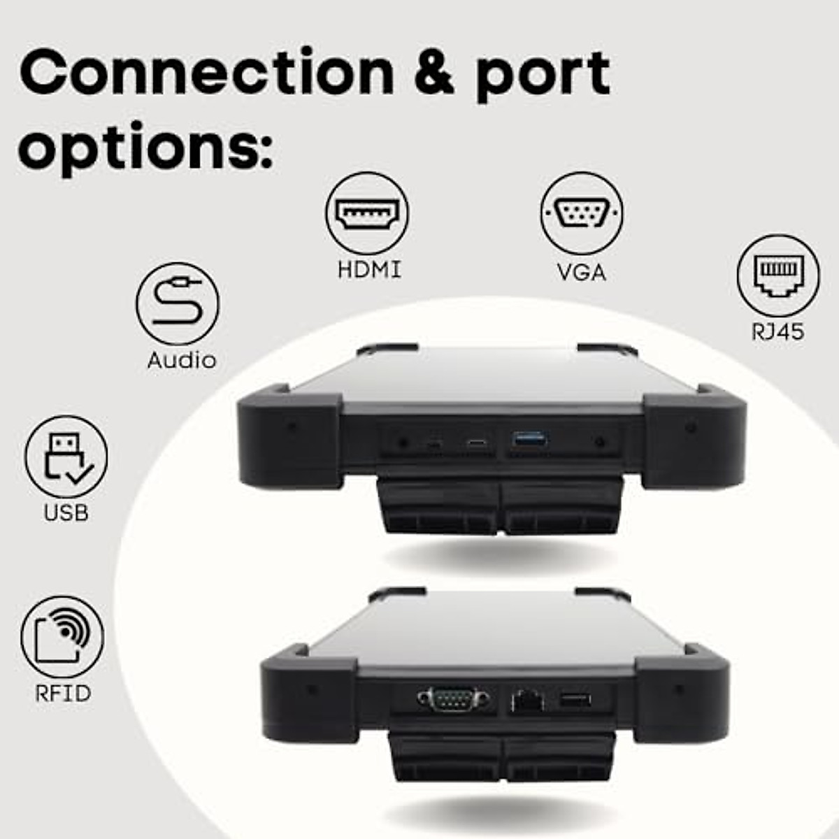 faytech 10.1" Rugged Industrial IP65 Waterproof PC Tablet Windows 10 Pre-Installed, N4200 Quad-Core CPU, 6GB RAM+128GB eMMC, Integrated W-LAN, Bluetooth 5.2, Rechargeable 7.4V/7000mAh Battery