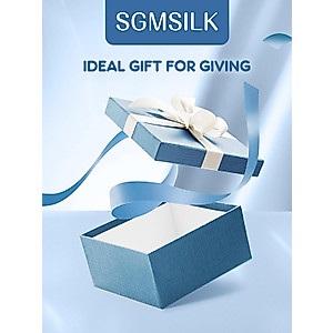 Mulberry Silk Pillowcase for Hair and Skin, SGMSILK 22 Momme Natural Silk Pillow Cases with Zipper, 6A Soft and Smooth Single Sided Pure Silk Pillow Cover (White, Queen 20"x30")