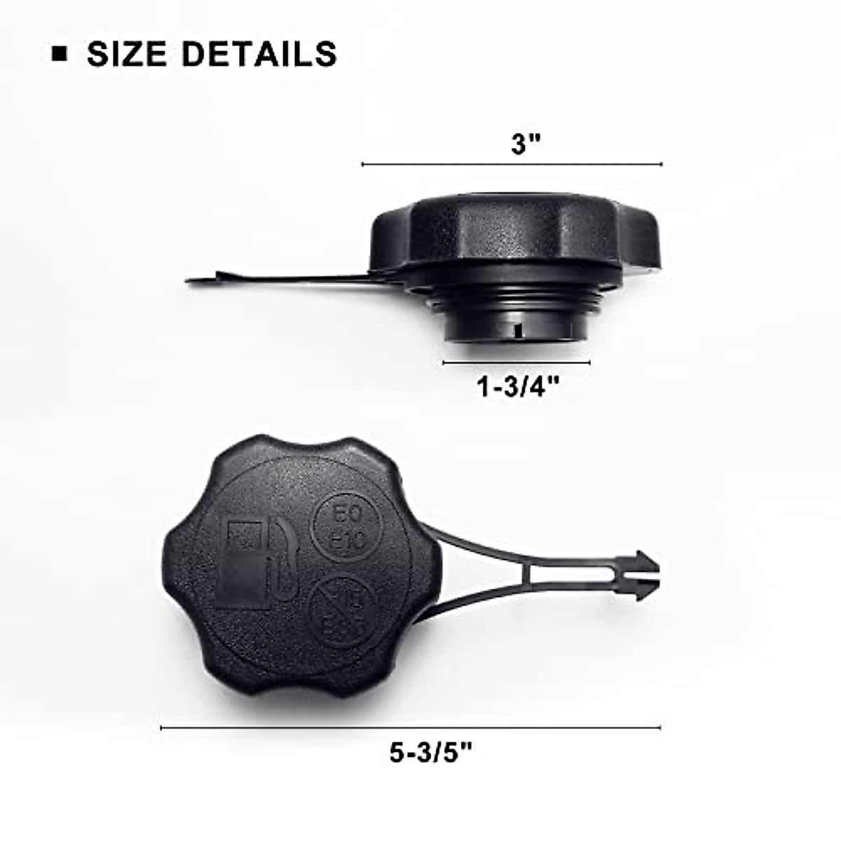 Lawn Mower Gas Cap 594061 Replacement, Gas Fuel Tank Cap Compatible with B&S 675EXi 725EXi Engines, Gas Cap Replacement for Toro Craftsman Troy-Bilt Mower