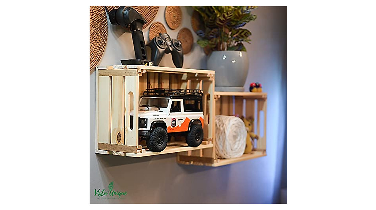 Portable Wooden Storage Bins Set - Rustic Organizer for Home