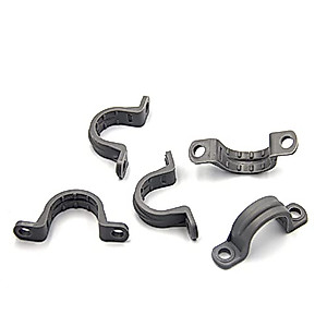 ISPINNER 12pcs 1/2 Inch PVC Pipe Straps, 2 Holes Plastic Conduit Strap for PVC Pipes, Conduit and Cables, UL Listed