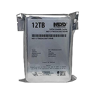 MDD 12TB 7200 RPM 256MB Cache SATA 6.0Gb/s 3.5inch Internal Hard Drive for Surveillance Storage (MD12TGSA25672DVR) - 3 Years Warranty