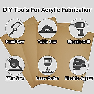 MIARALA 2 Pieces 8" x 12" Plexiglass Sheet High Transparency Acrylic Sheet 1/8”Thick (3mm), for Crafts Plastic Sheeting, Signs, Photo Frames, DIY Display Projects, Easy to Cut and Install