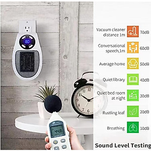 Ozzie Heater, Ozzi Heat, Space Portable Mini Heater, Small Heater Mini Top Heat Plug in Wall Heater, Indoor Electric Space Heater (1pc* With Remote Control)