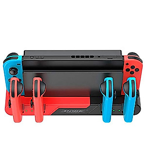 SOONHUA Charging Dock with Game Card Slots Compatible with Nintendo Switch Joy-Cons Console