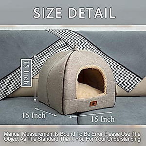 WINDRACING Cat Bed for Indoor Cats - Cat Cave Bed Cat House Cat Tent with Removable Washable Cushioned Pillow, Soft and Self Warming Kitten beds,Cat Beds & Furniture, Pet Bed