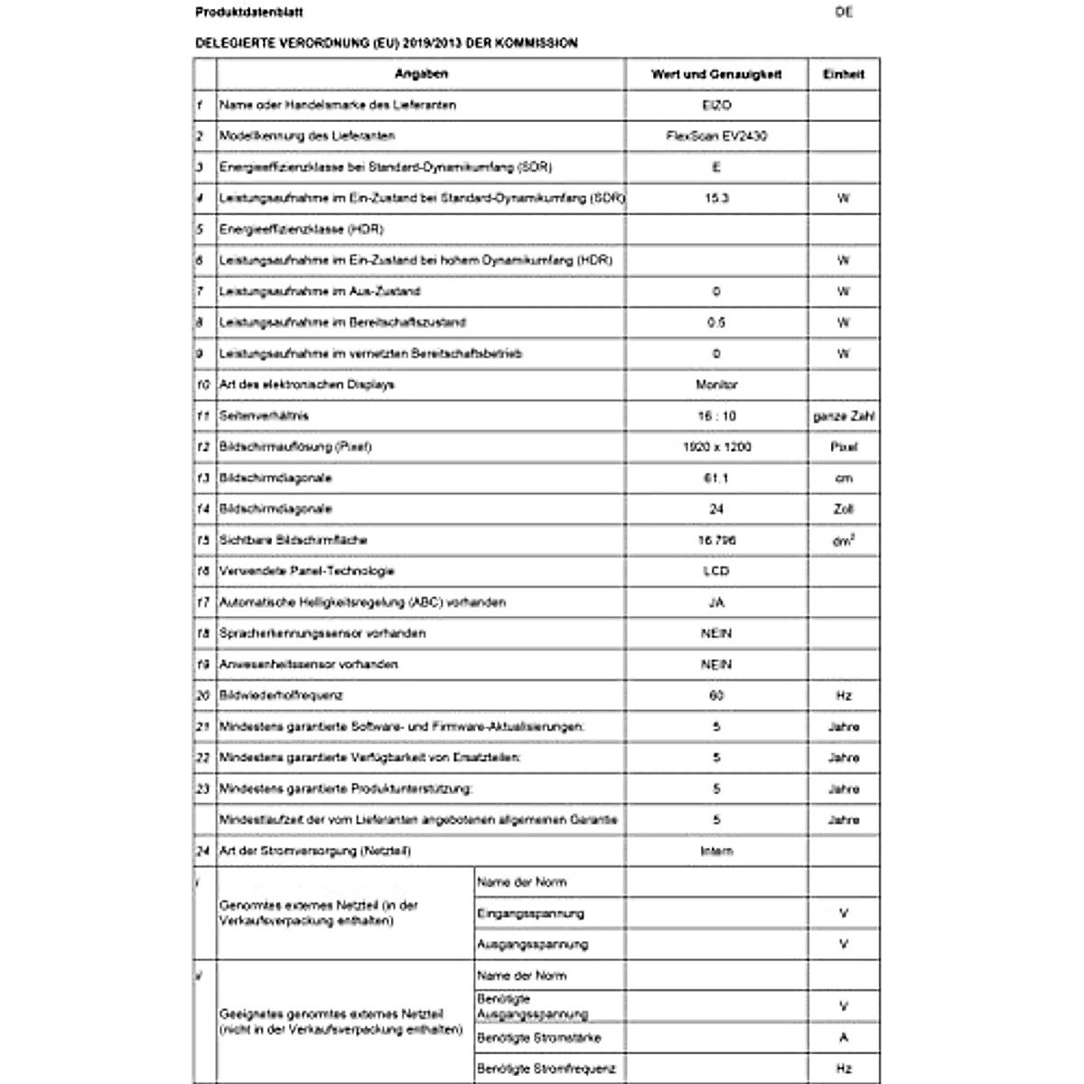 Eizo FlexScan EV2430 LED Display 61.2 cm (24.1") WUXGA Black