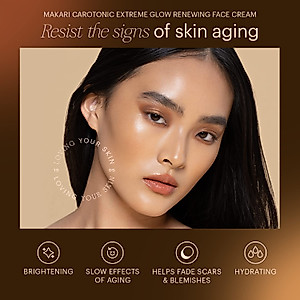 Makari Naturalle Carotonic Extreme Glow Renewing Face Cream SPF15 (1.7 oz) | Brightens, Moisturizes, and Rejuvenates Skin | Helps Diminish Acne, Control Oily Face, and Minimize the Appearance of Aging