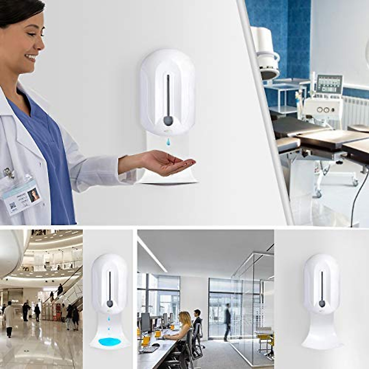 Drip Tray for Wall mounted Soap Dispenser, Prevent Dripping and Spraying, Dispenser Stand,Soap Dispenser Bracket, Soap dispenser water tray，Soap Dispenser Drip Tray,Detergent cup holder(Color : White)