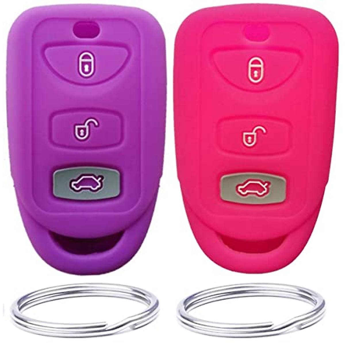 Smart Key Fob Cover for 2006-2019 Hyundai Elantra Genesis Sonata Kia Sorento Forte Optima