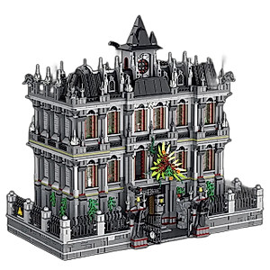 General Jim's 3-Level 7,357 Piece Lunatic Asylum Hospital Mad House – a City Modular Architecture Building Block Set | Comparible with Major Brick Building Brands