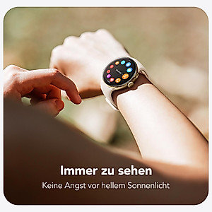 Parsonver Smart Watch Answer Make Call, AMOLED Always-on Display Smartwatch for Android and iOS Phones with Bluetooth Call/Dial, Fitness Activity Tracking, Sleep Monitor, Champagne Gold, AIROR1