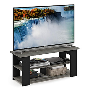 Furinno JAYA TV Stand, French Oak Grey/Black