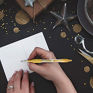 PILOT G2 Metallics Refillable and Retractable Rolling Ball Gel Pens, Fine Point, Assorted Color Inks, 8-Pack Pouch (34405)