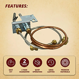 Pellethead Suburban 161156 RV Camper Water Heater Propane Pilot Burner Assembly Compatiable with Models SW6P, SW6PE, SW6PR, SW6PER, SW10P, SW10PE. SW10PR, SW10PER