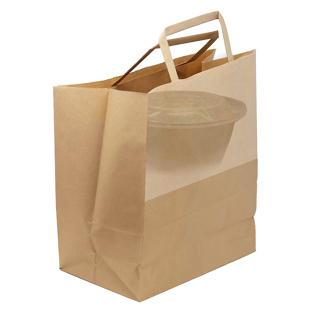 Reli. Kraft Paper Bags w/Handles (100 Pcs, Bulk) (Large 10"x6.75"x12") Brown Paper To Go/Take Out/Restaurant/Bags with Handles, Shopping Bags, Retail, Gifts | 25% larger than 10"x5"x13"