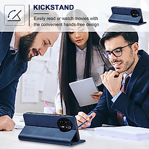 Jasonyu Flip Wallet Case for OnePlus 11 5G,Leather Magnetic Folio Cover with Card Holder,Kickstand - TPU Shockproof Durable Protective Phone Case,Blue