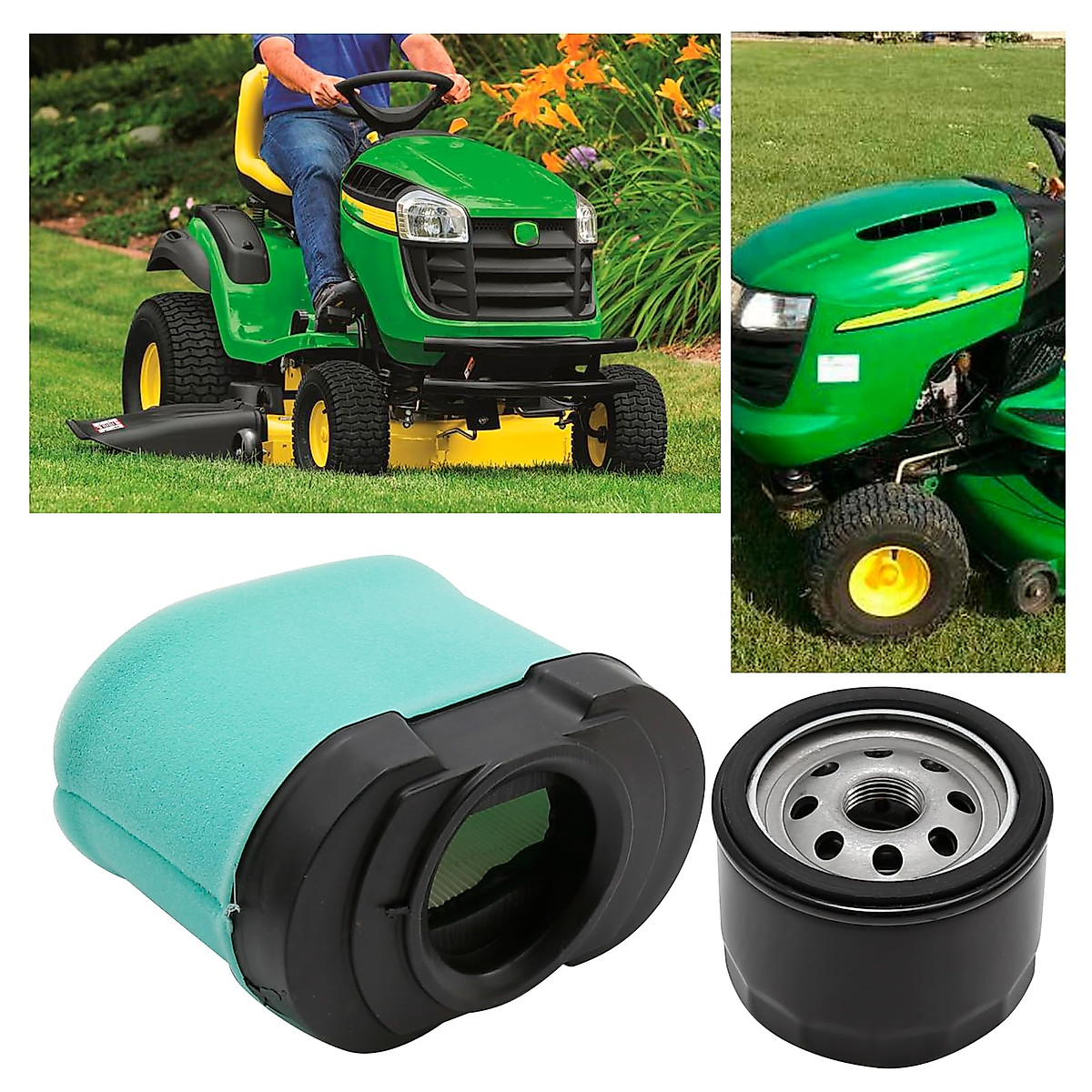 SYOWADA 792105 Air Filter 7045184 Oil Filter Tune Up Kit Replacement For JD MIU11515 MIU11517 LA120 LA140 LA150 Z245 LA155, Replacement For BS V-Twin 16-27 HP 445677 40H777 44P777