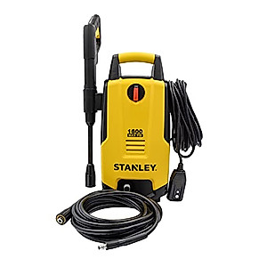 Stanley SHP1600 SHP Electric Pressure Washer 1600 Max PSI, 1.3 GPM, Comes with Vari Nozzle, Wand, Spray Gun, 20' Hose and Foam Cannon