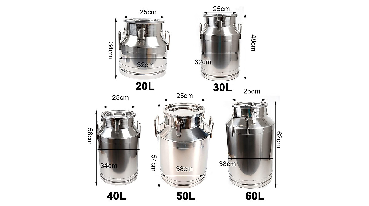 Heavy-Duty Stainless Steel Milk Can for Dairy, Wine & Oil Storage