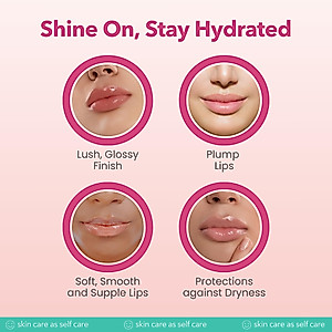 Patchology Lip Gloss for Women - Glossy, Clear Shine Hydrating Lip Balm with Aloe, Honey, Goji Berry Oil - Moisturizing Lip Treatment for Dry, Cracked Lips - Light, Clean for Soft, Smooth Lips (15ml)