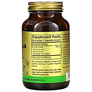 Solgar Chlorella (Broken Cell-Wall), 100 Vegetable Capsules