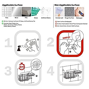 SunnyPoint Classic Wall Mounted Shower Caddy Organizer Basket Shelf With Removable Adhesive Hook. No Drilling Needed (Gunmetal, Standard)