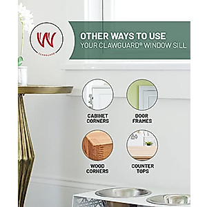 CLAWGUARD Window Sill Protector - Strong Transparent Protection for pets Scratching, Chewing, Slobbering & Clawing on Window Sills. Keep Paws Safe and Home Clean. (Crystal Clear 35.5 in. x 5.25 in.)