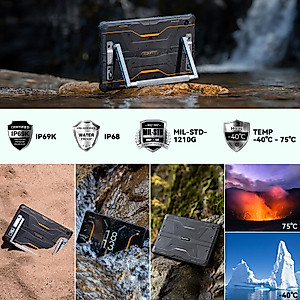 OUKITEL RT6 10.1in 20000mAH/77WH Android13 Tablet,14GB+256GB(1TB) 1200×1920 FHD+ Rugged Tablet,16MP+16MP Camera 8-core 4G LTE Waterproof Tablet/33W Fast Charging/OTG/Reverse Charge/T-Mobile/Wi-Fi