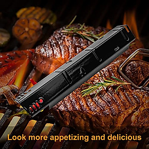 Hisencn Grill Replacement for RevoAce Duel Fuel Gas and Charcoal Grill Combo Grill GBC1793W, Stainless Steel Grill Burners and Porcelain Steel Heat Plates, 3 Pack