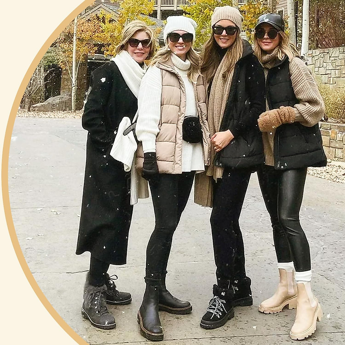 FULLSOFT Fleece Lined Leggings Women Tummy Control High Waisted Workout Winter Warm Soft Yoga Pants(Black,Large-X-Large)