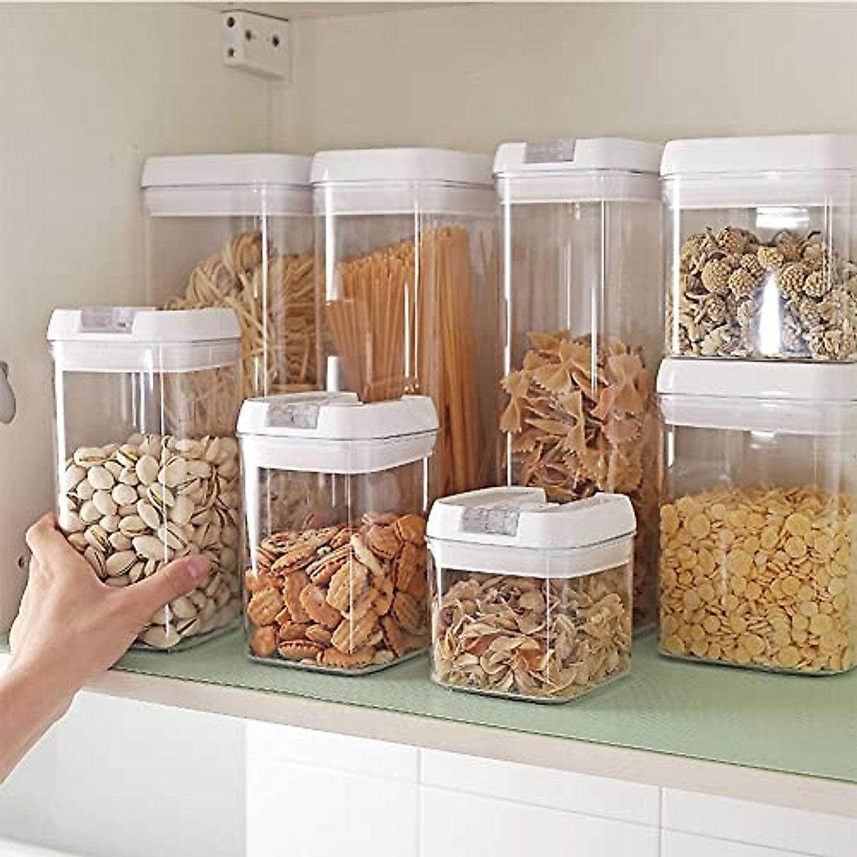 PDGJG PP Plastic Food Storage Container 0.5L 0.8L 1.2L Seal Cereal Jar Dried Fruit Jam Storage Box Easy Lock Lids To Keep Food Fresh (Size : 1.2L)
