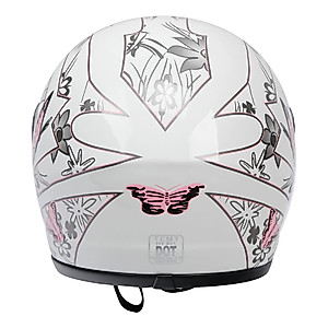 TCMT DOT Motorcycle Butterfly Flip Up Full Face Street Dirt Bike ATV Motocross Adult Helmet with Open Face Sun Shield