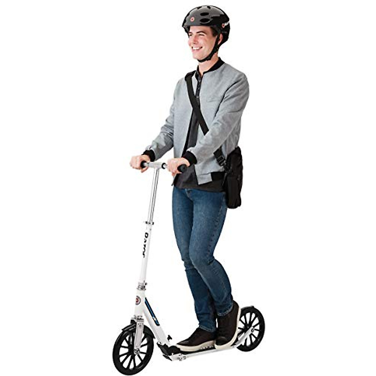 Razor A6 Kick Scooter for Kids Ages 8+ - Extra-Tall Handlebars & Longer Deck, 10" Urethane Wheels, Anti-Rattle Technology, For Riders Up to 220 lbs