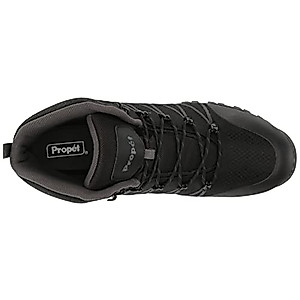 Propét Men's Traverse Waterproof Hiking Boots, Black/Grey, 9 Wide US