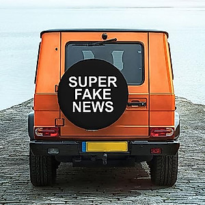 Super Fake News,Funny Tire Cover Universal Fit Spare Tire Protector for Truck SUV Trailer Camper Rv