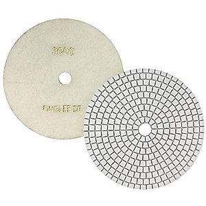 1Pc 7 inch Diamond Polishing Pad Wet/Dry Tile Polishing Pad For Grinder,For Concrete Marble Quartz Stone Countertop Granite Polishing. (Grit 3000)