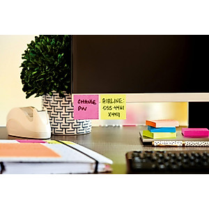 Post-it Super Sticky Notes, 4 in x 4 in, 6 Pads, 2x the Sticking Power, Energy Boost Collection, Bright Colors, Recyclable (675-6SSUC)