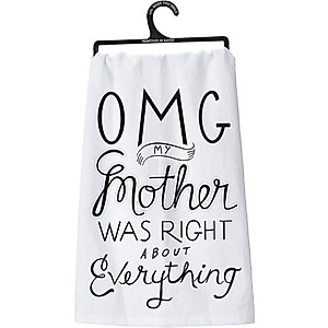 Primitives by Kathy Mom Towel Set - OMG My Mother Was Right and Open My Mouth and My Mother Comes Out