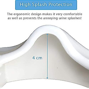 BISOO Potty Training Toilet Seat - Children WC Adapter - Baby Toilet Reducer - Safe and Comfortable - Compact and Portable Size - Includes Hanging Hook (Blue)