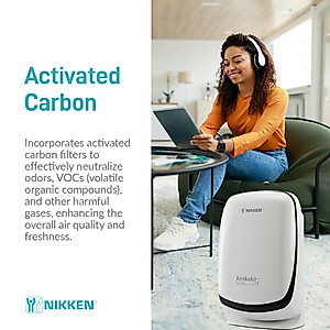 Nikken KenkoAir Purifier® HEPA Filter Pack 1445 Replacement for KenkoAir® Filter Purifier System 1441 - Activated Carbon Air HEPA Vacuum Cleaner Filters Air Purifier for Bedroom, Homes, and Offices