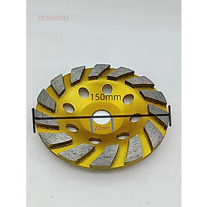 Concrete Turbo Diamond Grinding Cup Wheel 12 Segs Heavy Duty Angle Grinder Wheels for Angle Grinder Granite Stone Marble Masonry Concrete