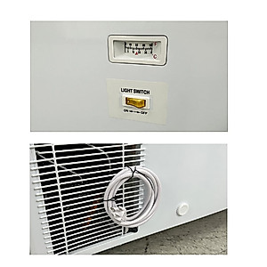 Chest Freezer Glass Door sliding Commercial Ice Cream Freezer 72" White Curve Display Top w/Storage Baskets 19 Cu.ft sd651s